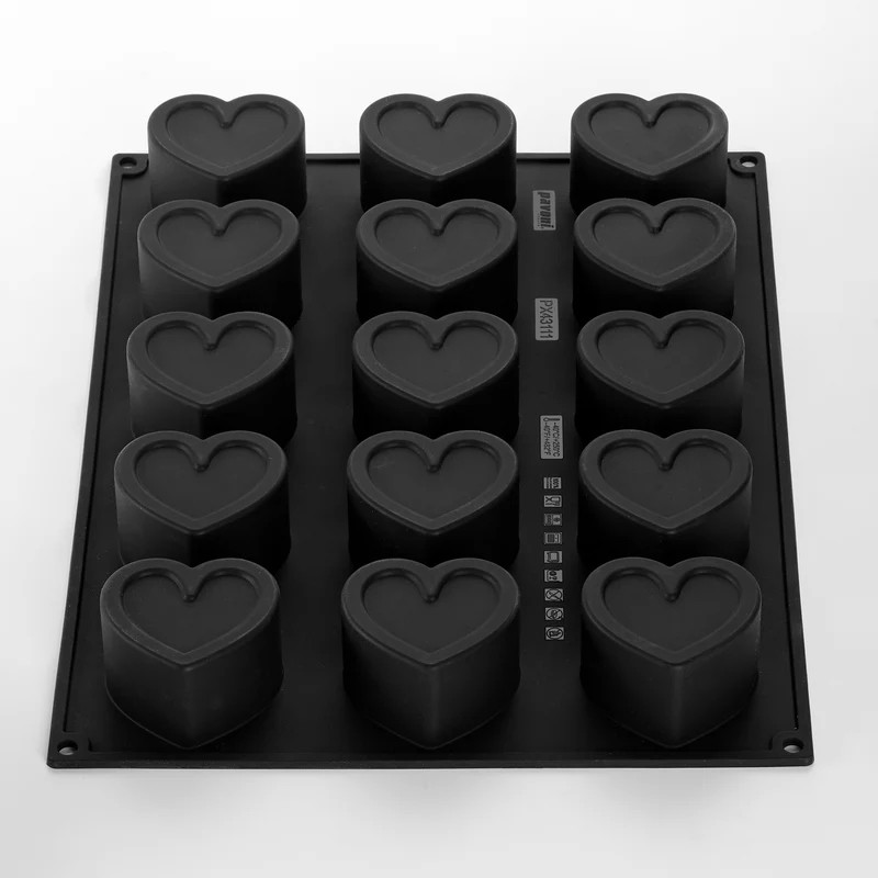 Pavoni KE068 Pavoni Professional Entremet Heart Love Silicone Mold ...