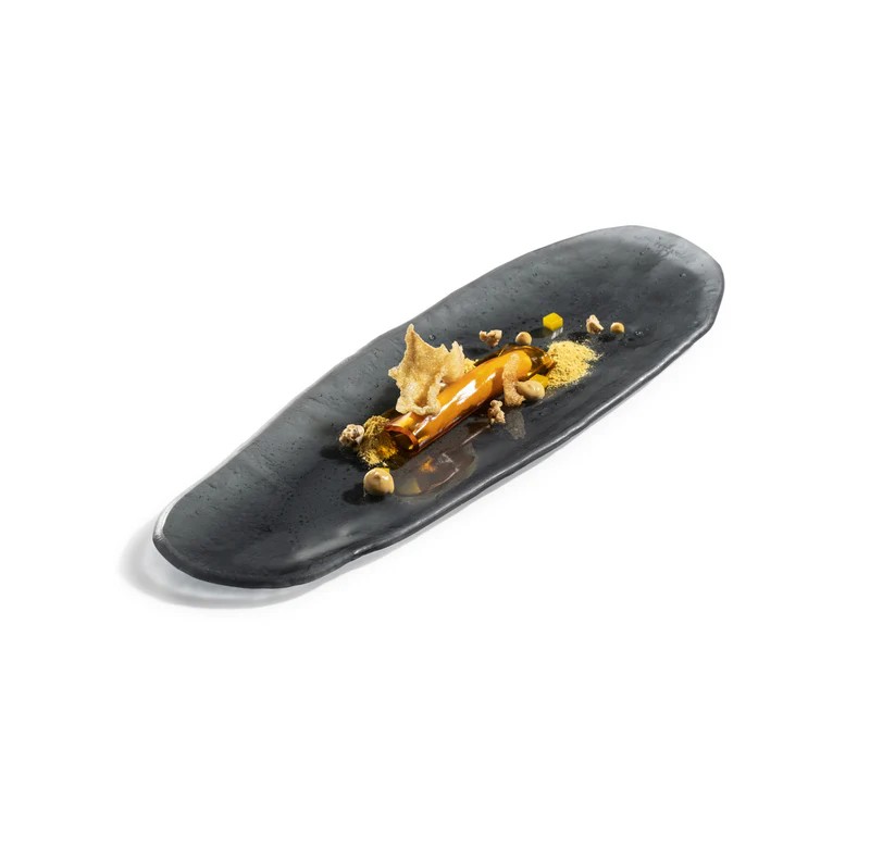 Pordamsa XGLAS-019 Pordamsa Wave Glass Oval Tray 39 x 13 cm