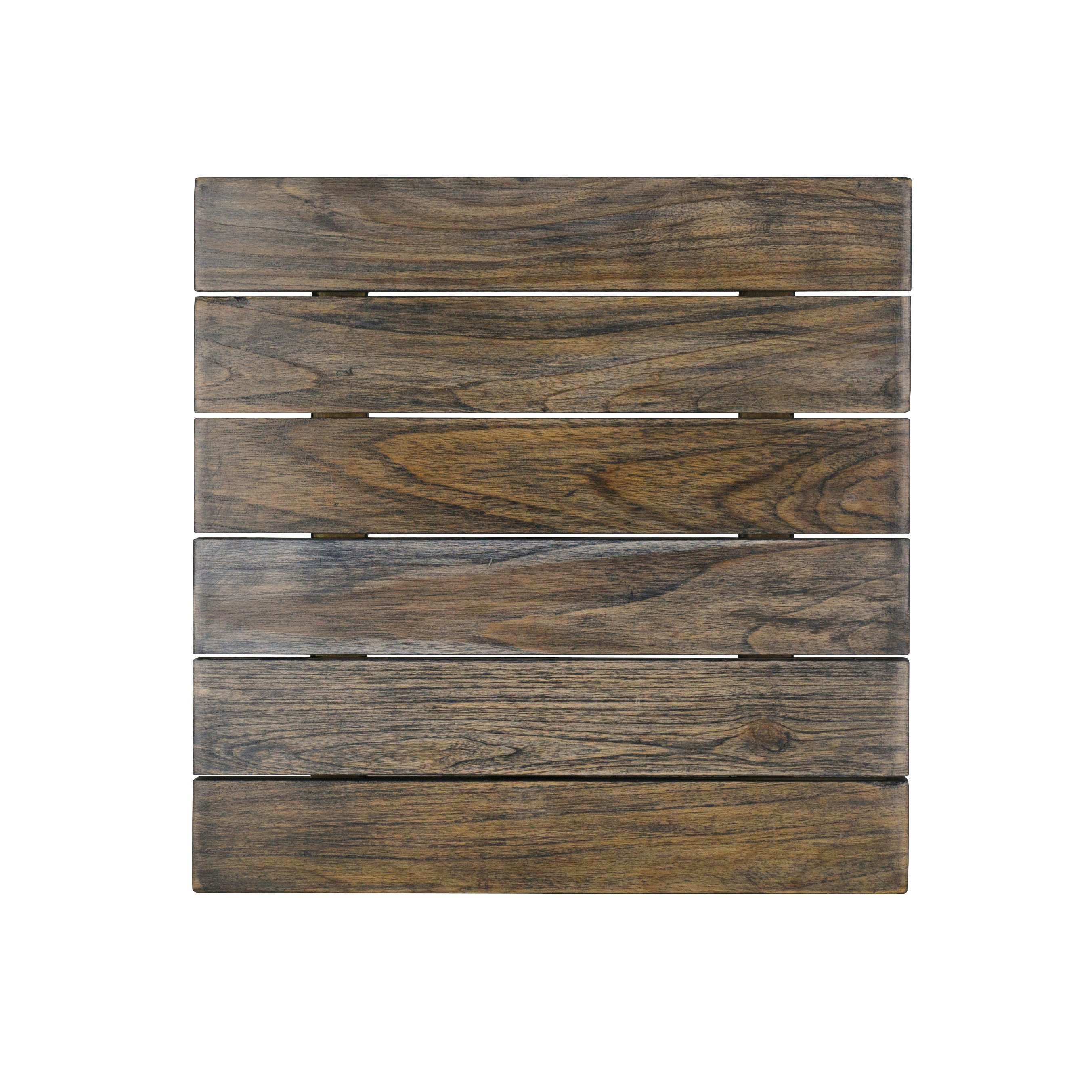 D.W.Haber Fusion Buffet Ash Grey Teak Square Tile Tray L W 11"