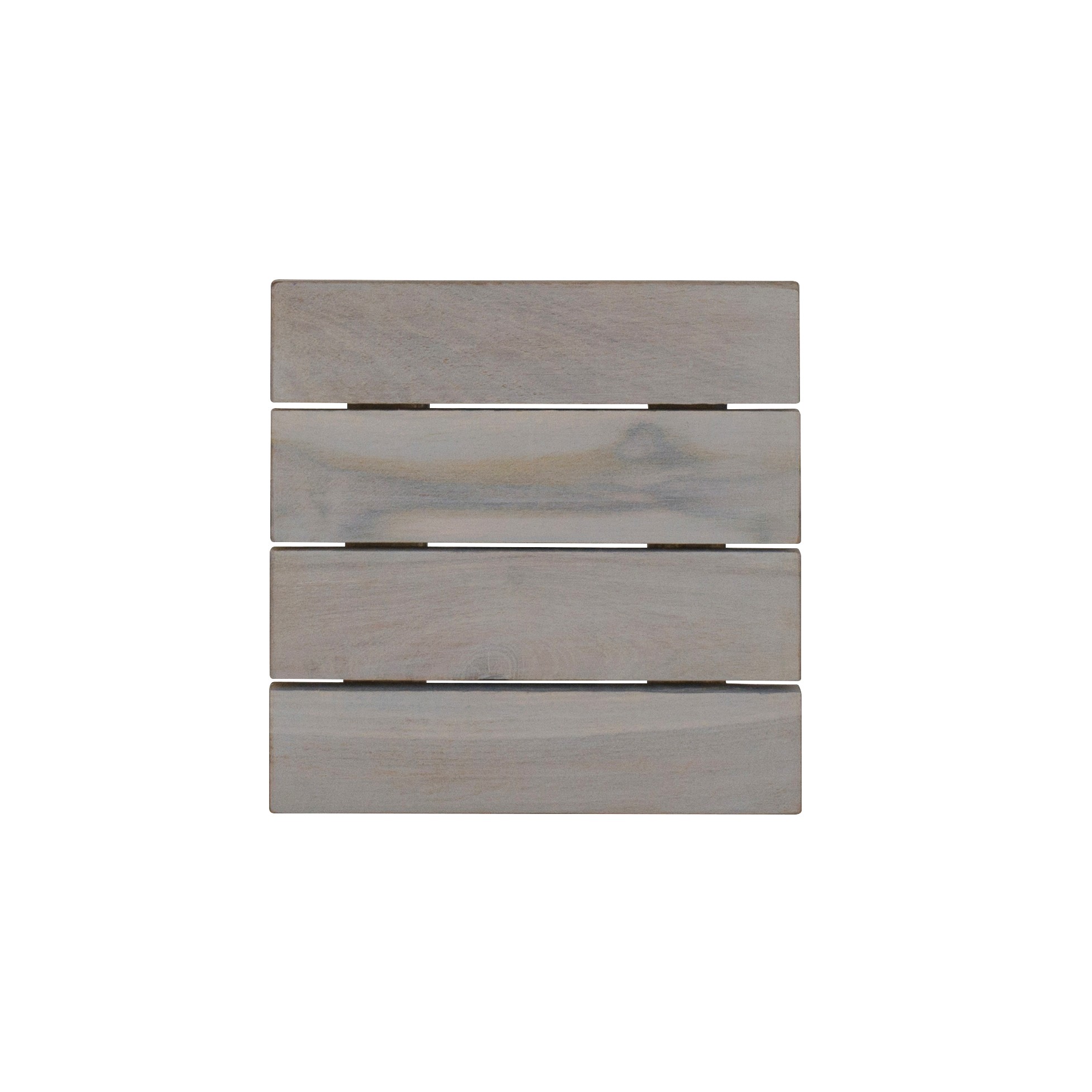 D.W.Haber Fusion Buffet Grey Wash Teak Square Tile Tray L W 6"