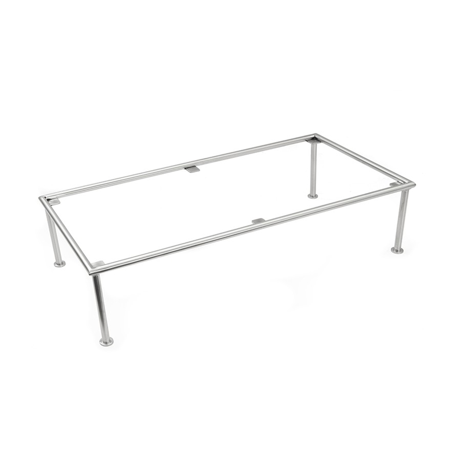 D.W.Haber Polished Stainless Steel Riser Rectangular Frame L 24" W 11" H 6"