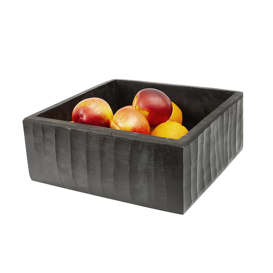 Kenny Mack Designs Carved Riser/Box Espresso L W 12" H 4 1/2"