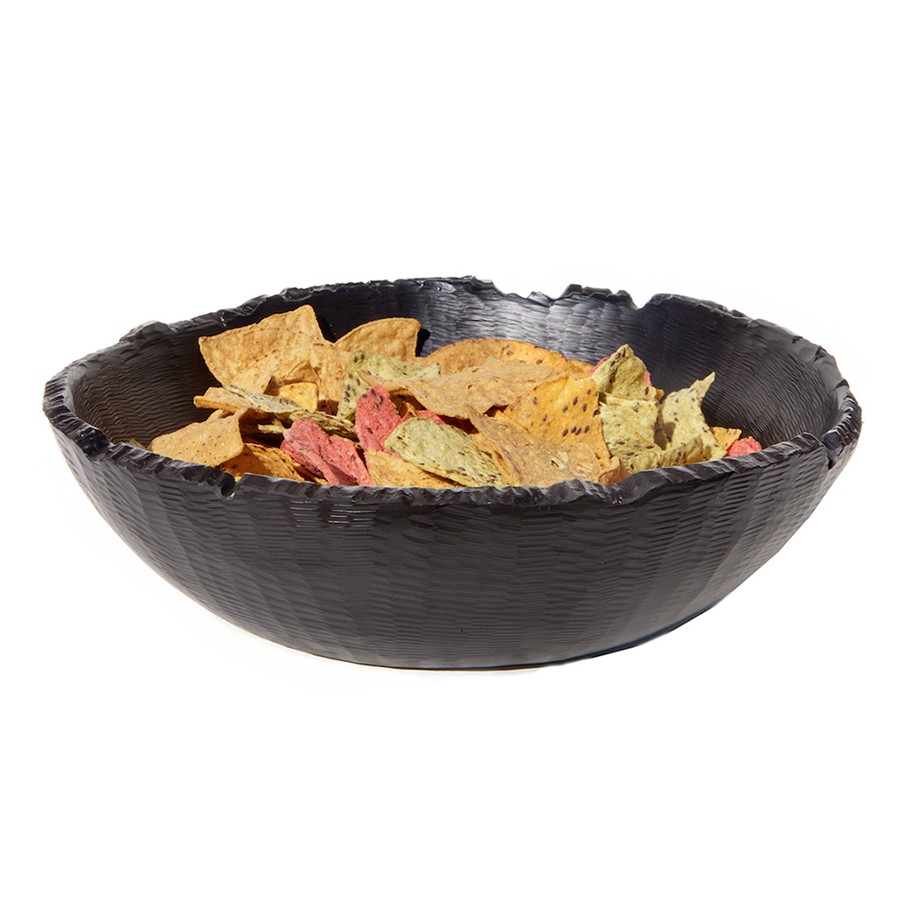 Kenny Mack Designs Resin Jagged Edge Bowl - Espresso - D 13" H 4 1/2 ...