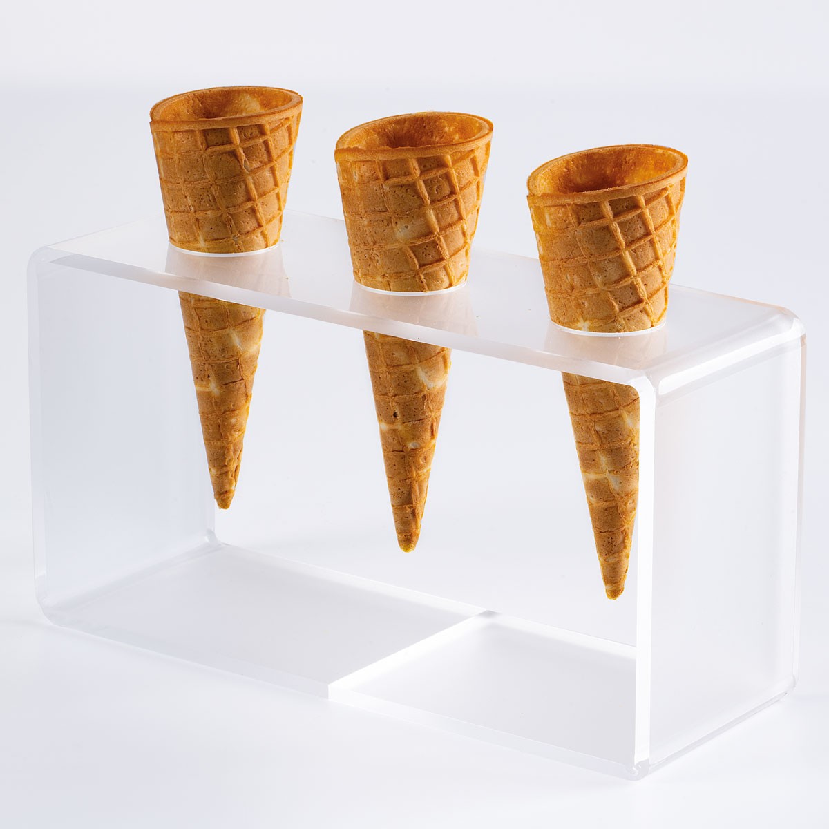 Counter Cone Holder - Holds 3 Cones - Satin Finish