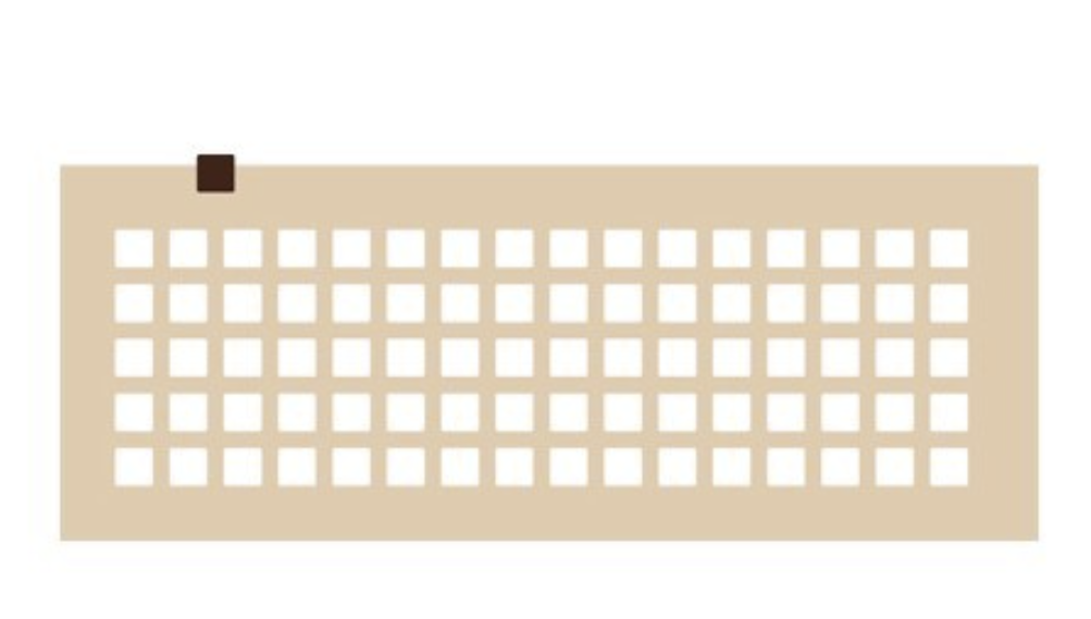 Square Decoration Silicone Stencil Chablon Mat - 1.5 cm x 1.5 cm - 80 ...