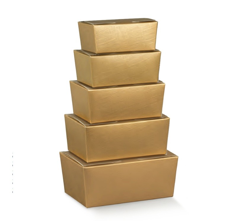 Pastry Chef's Boutique PCB9101 Gold Classic Chocolate Ballotin Soli...