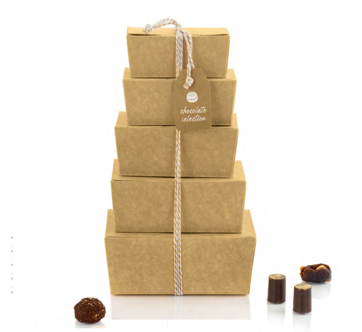 Pastry Chef's Boutique PCB9101 Kraft Classic Chocolate Ballotin Sol...