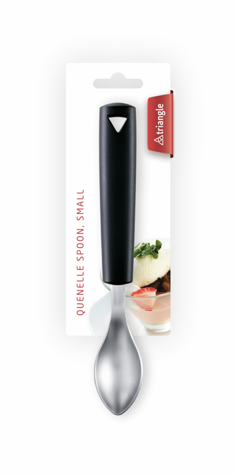 Triangle Quenelle Spoon. Small. Carded