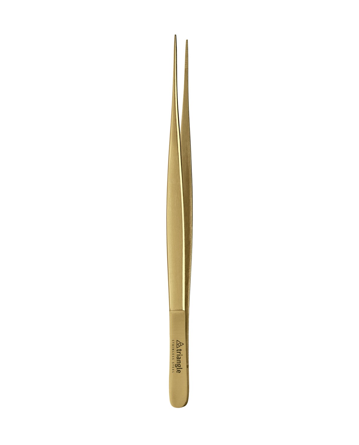 Triangle Tweezers Pointed. Straight 15 cm. Gold. Carded