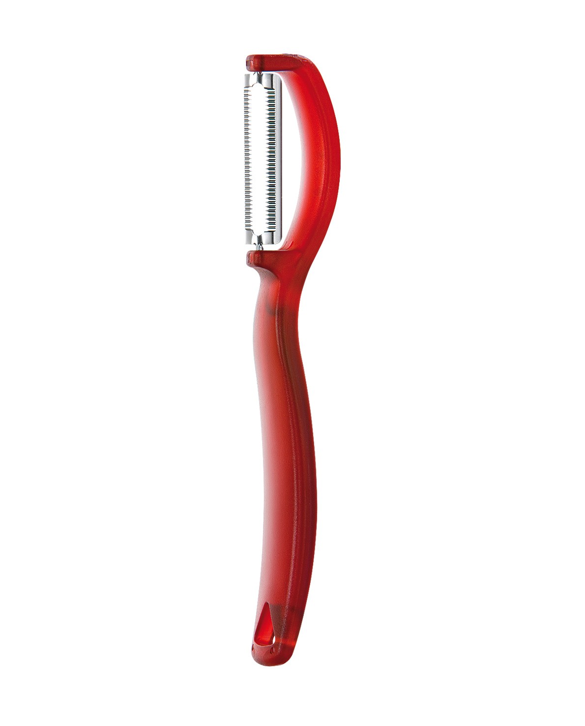 Triangle Vertical Peeler Red. Serrated Blade. Boxed