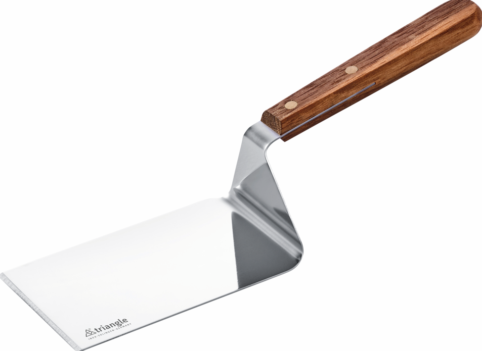 Triangle Plancha Spatula 12 cm Walnut