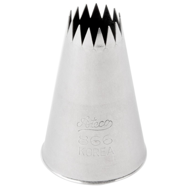 Ateco 866 Ateco 866 - French Star Pastry Tip 1/2'' Opening Diameter...
