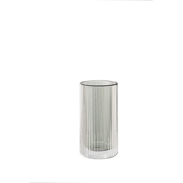 Elegant Grey/Clear Striped Cocktail Glass - Double-Walled - Diam. 7.1 cm - Ht 13.6 cm - Capacity ...