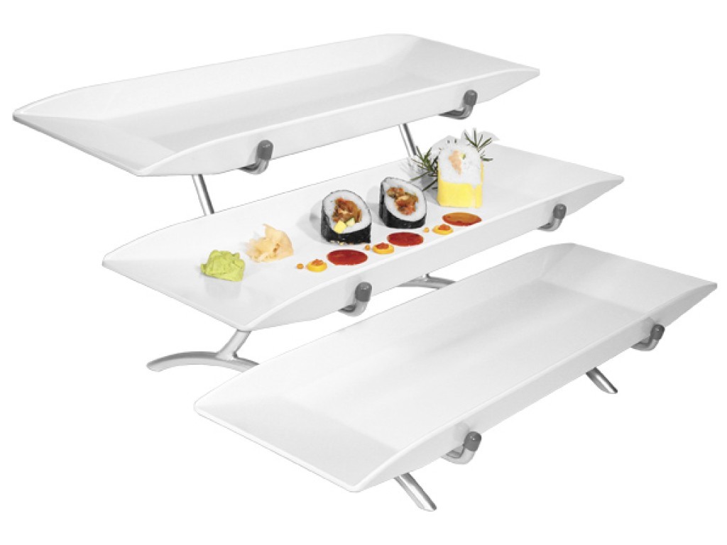 Cal-Mil Platinum Riser W/3 Long Melamine Plates