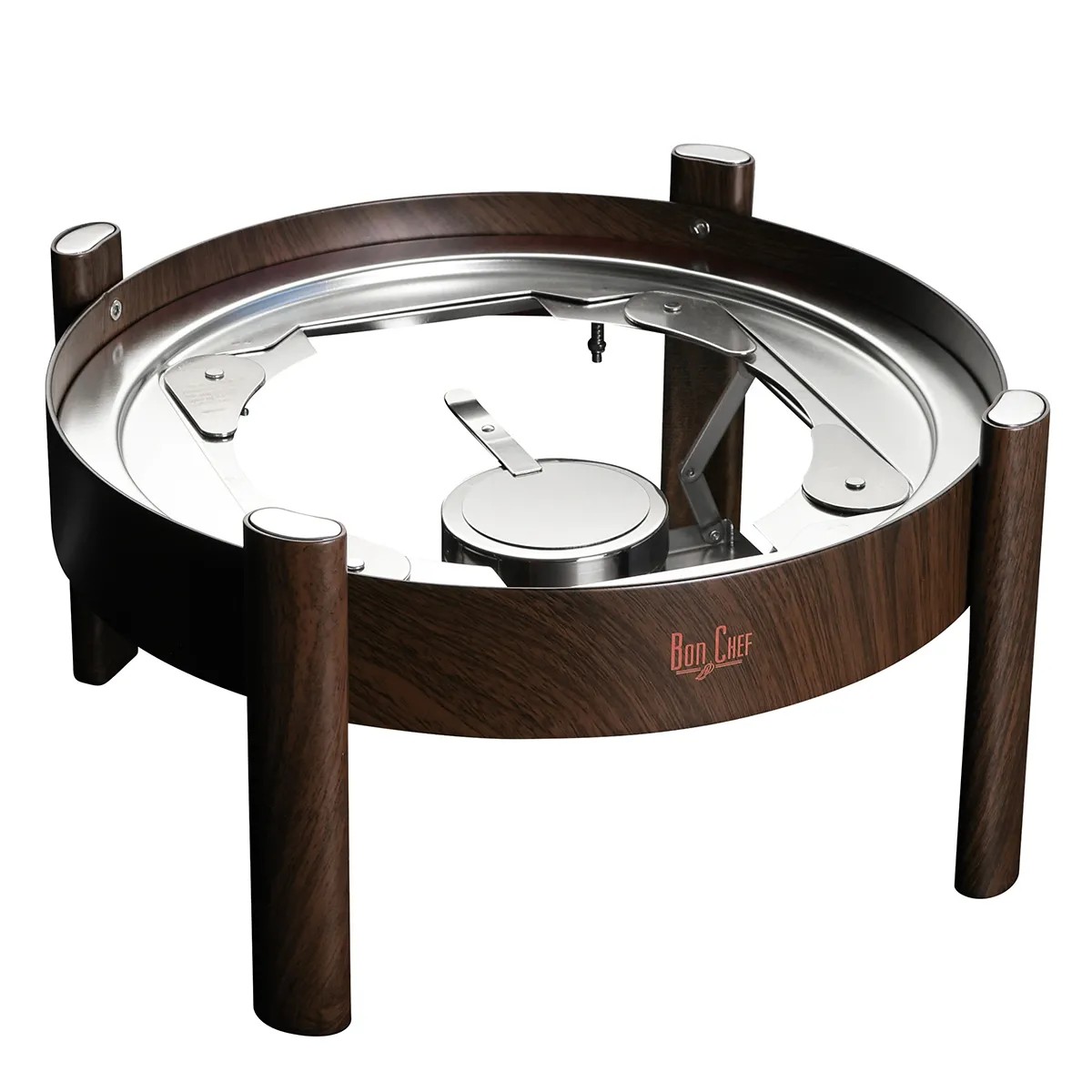 Bon Chef Fuel & Induction Stand - Full Size - Round - Mahogany