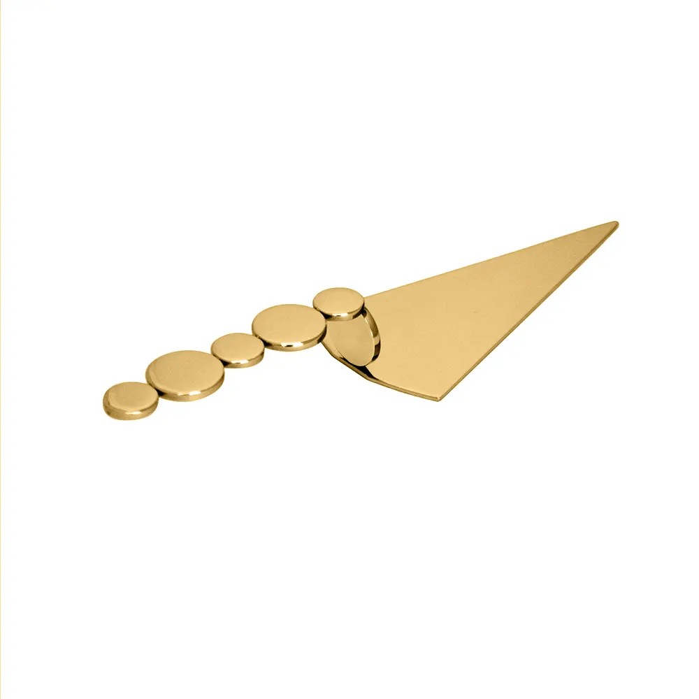 Designer Golden Plated Stainless Steel Riviera Pie Server