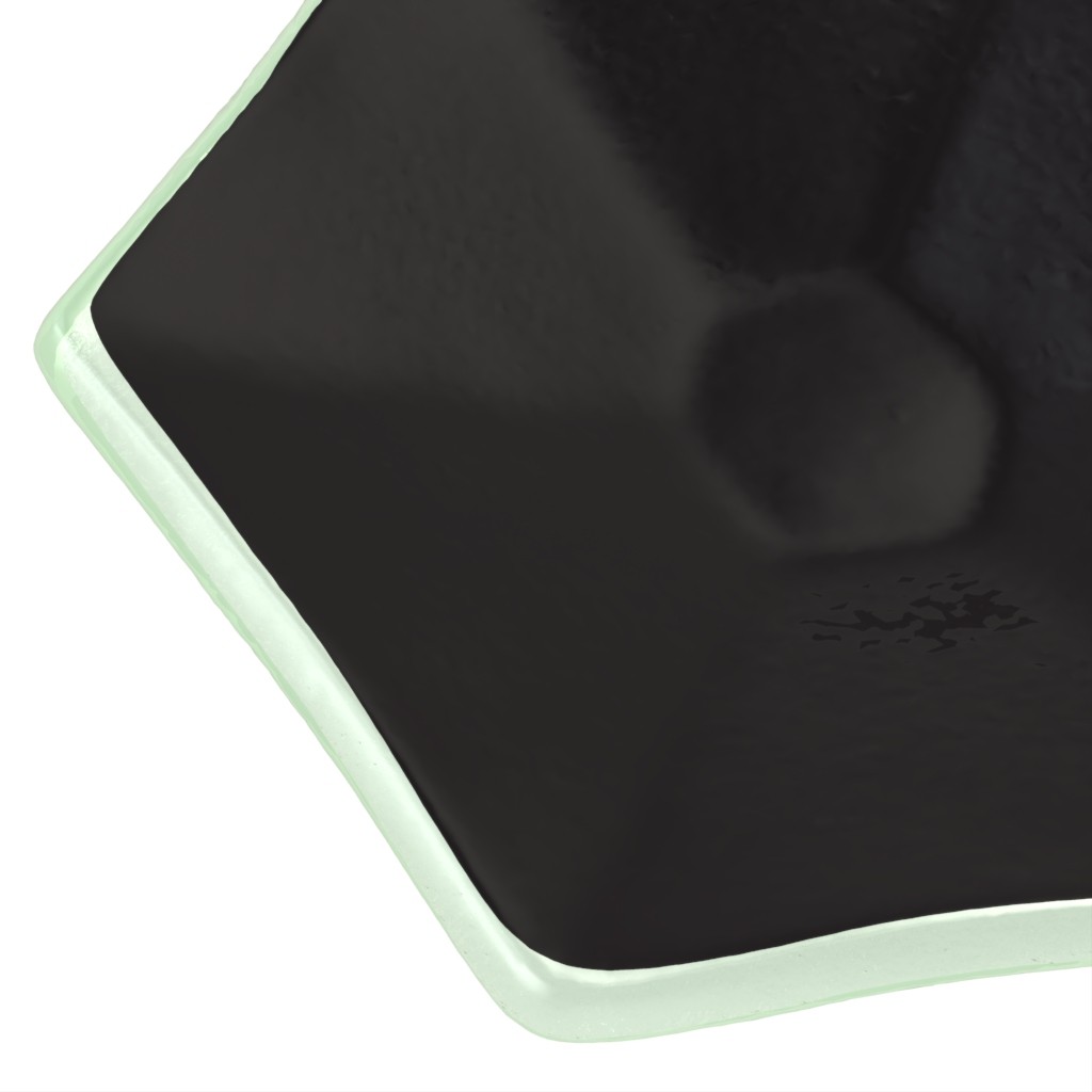 My Glass Studio Tasting Plate, Black - Set of 24 - Dia: 12 cm, H: 2 cm