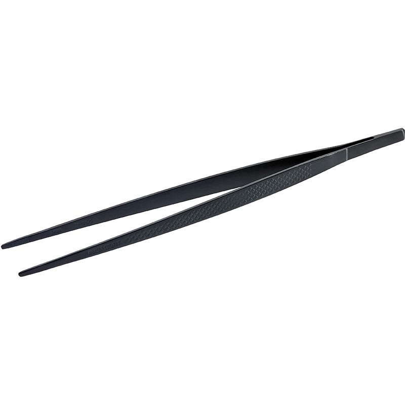 Mercer Culinary Precision Plus Tong - Straight - 9 3/8" - Black - Set of 12