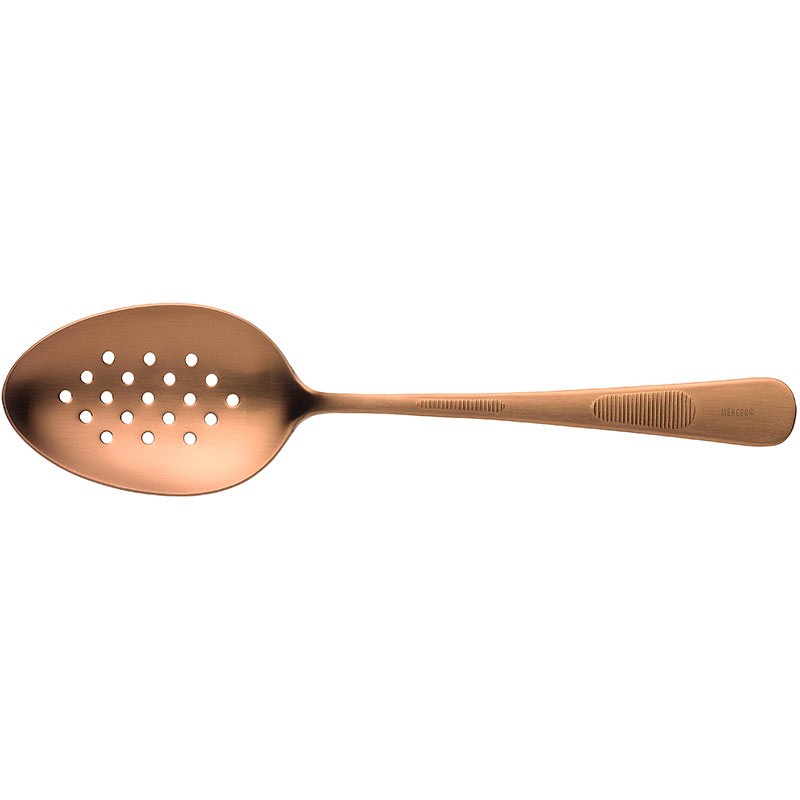Mercer Culinary Plating Spoon - Perforated Bowl - 9" - Rose Gold - Set ...