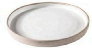 Elegant Komast Round Side Plate - Handcrafted Ceramic - 24 cm