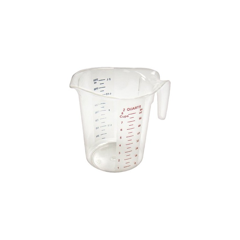 Winco PCMP-200 Winco Polycarbonate Measuring Cup - 2Qt.