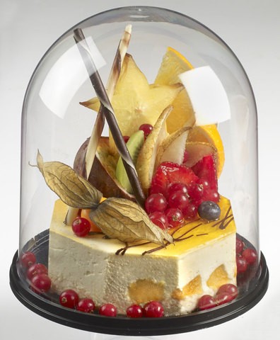 Pastry Chef's Boutique PS40805 Clear Plastic Dome Support with Lid ...